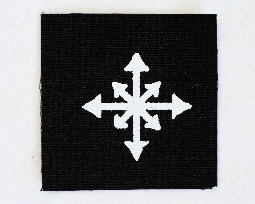 Patch Chaos Star - Punk DIY Black Goth Organic Screen Print - Etsy