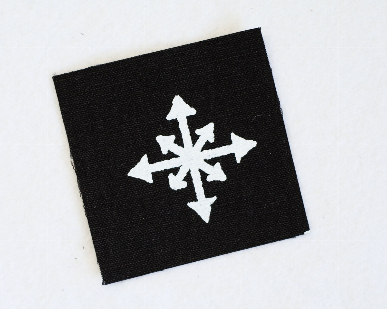 Patch Chaos Star - Punk DIY Black Goth Organic Screen Print - Etsy