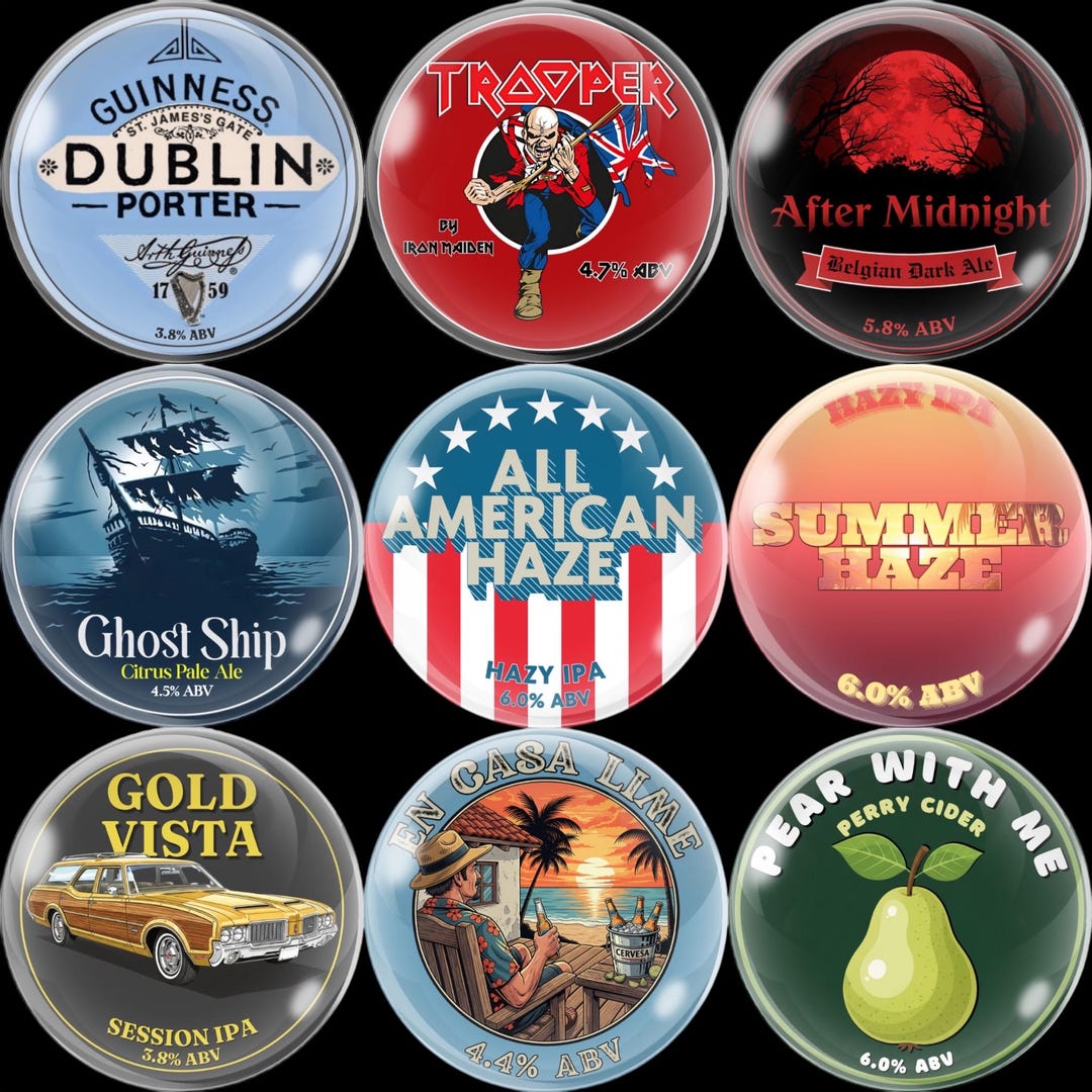 Personalized Tap Badges for Pinter Keg & Mr Beer | Custom Brewing ...