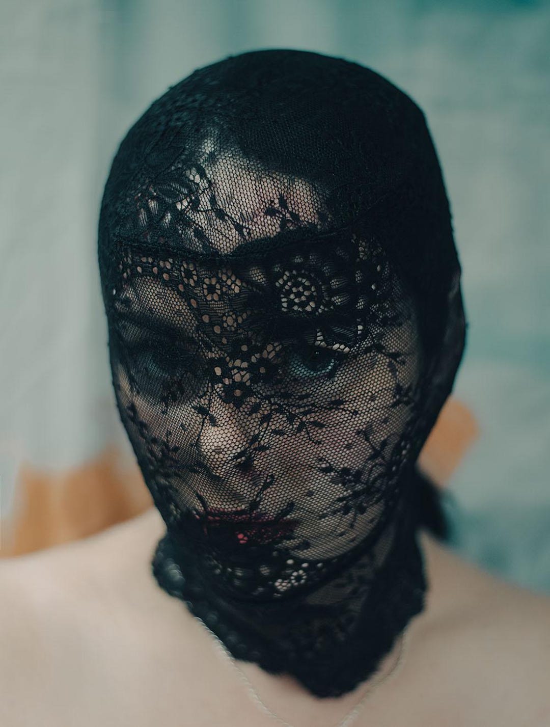 Black Lace 'nyx' Floral Gothic Mask Hood - Etsy UK
