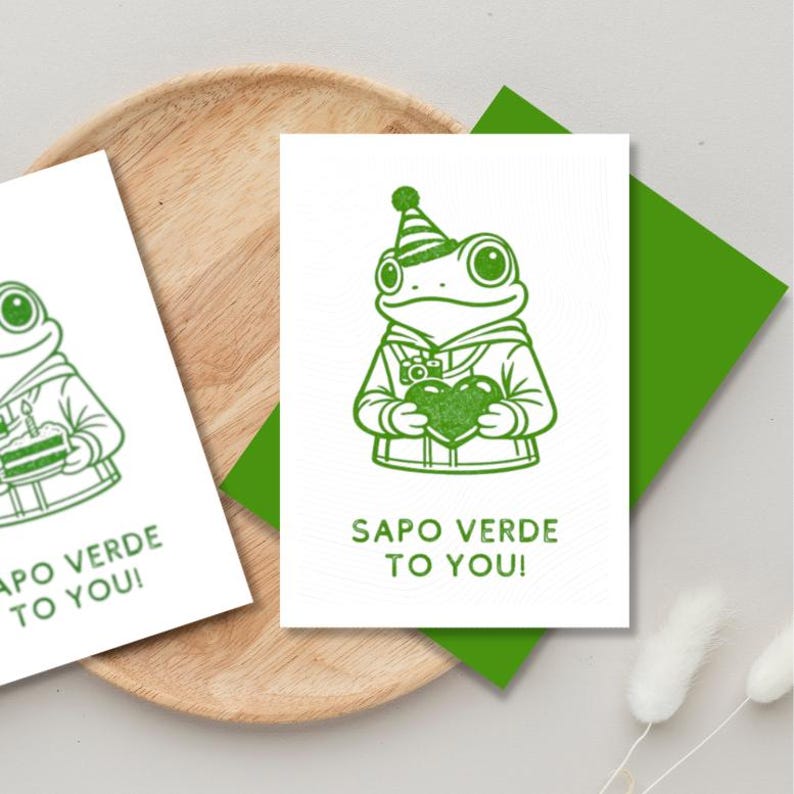 Sapo Verde to You Birthday Cake Card | Concho Stamp Design | Funny ...
