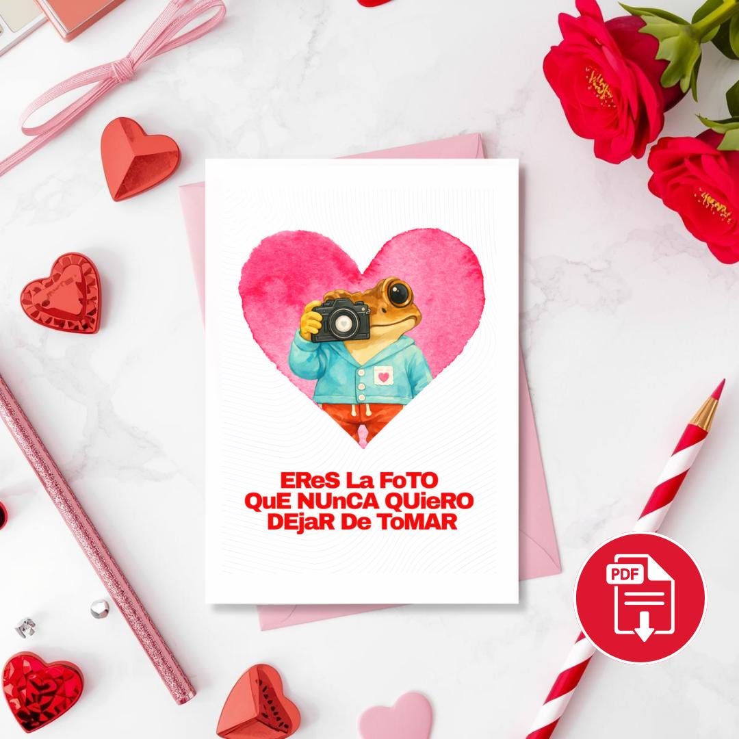 Romantic Sapo Card | Spanish Anniversary Card | Baile Inolvidable ...