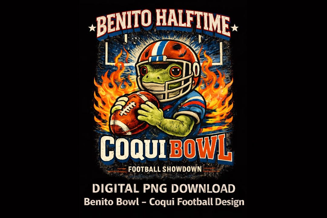 Benito Bowl Coqui Football PNG | Puerto Rico Coquí Digital Download ...