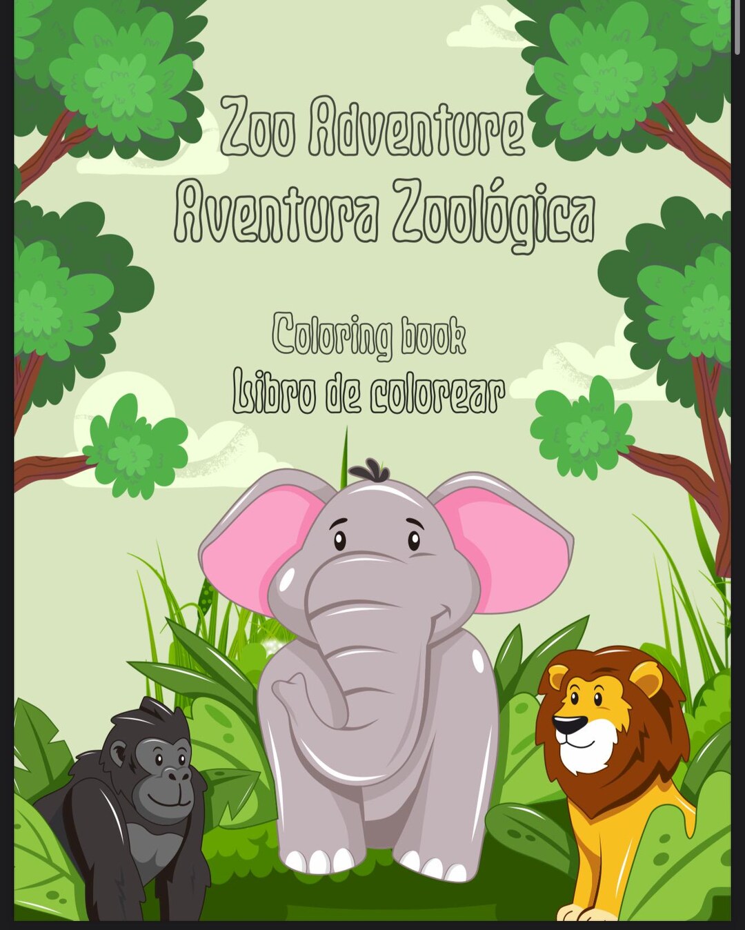 Bilingual Zoo Animals Coloring Book – English & Spanish – Kids ...