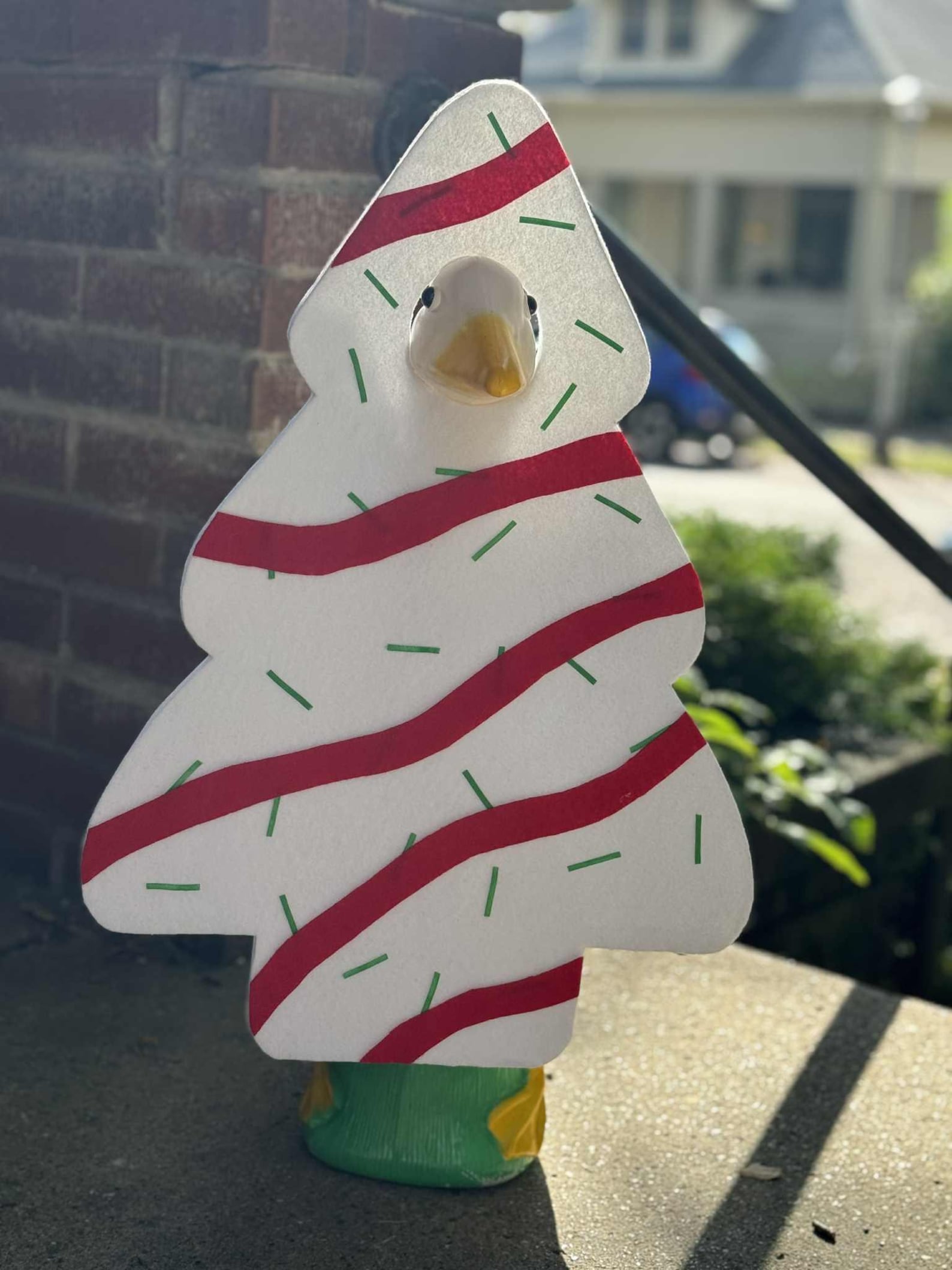 Christmas Tree Cake Porch Goose Outfit for 23" Statue | Handmade Felt ...