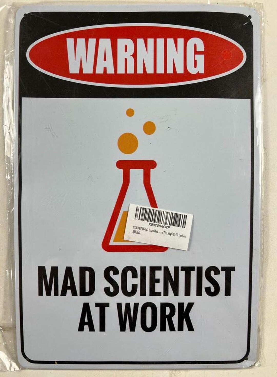 Mad Scientist at Work” Metal Sign – Funny Laboratory Wall Decor 8x12 ...