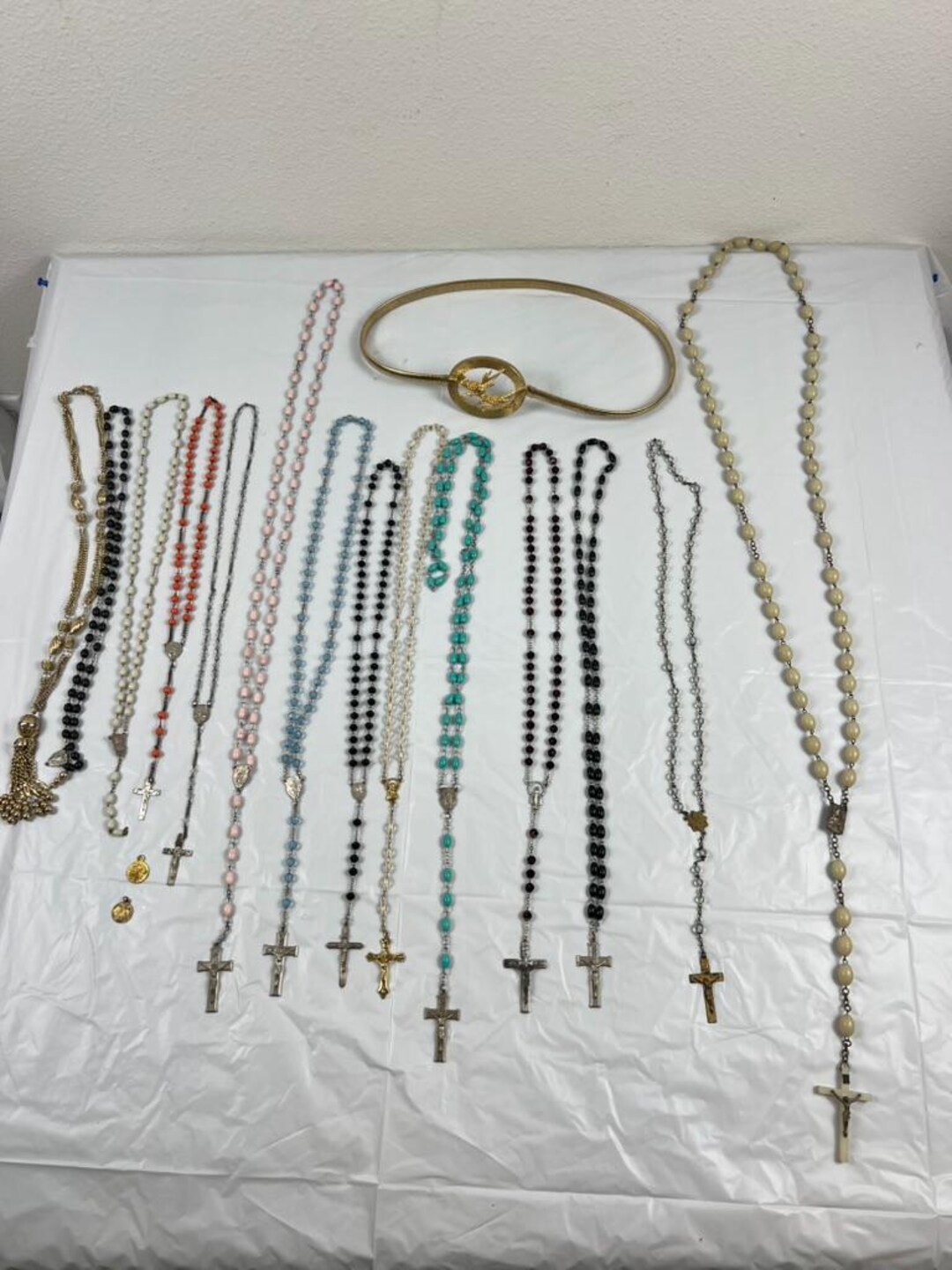 Vintage Rosary Beads Lot (11 Pieces) – Mixed Materials, Includes ...