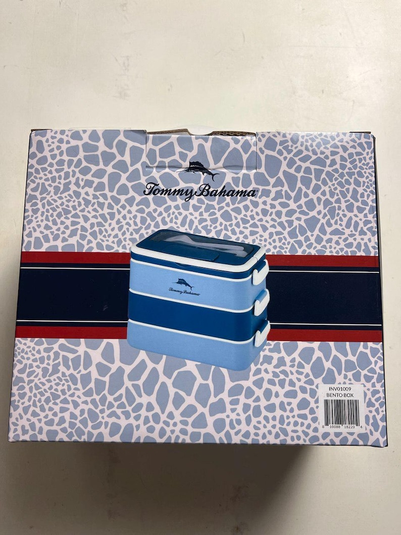 Tommy Bahama Bento Box • 3-tier Stackable Lunch Box • Leakproof ...