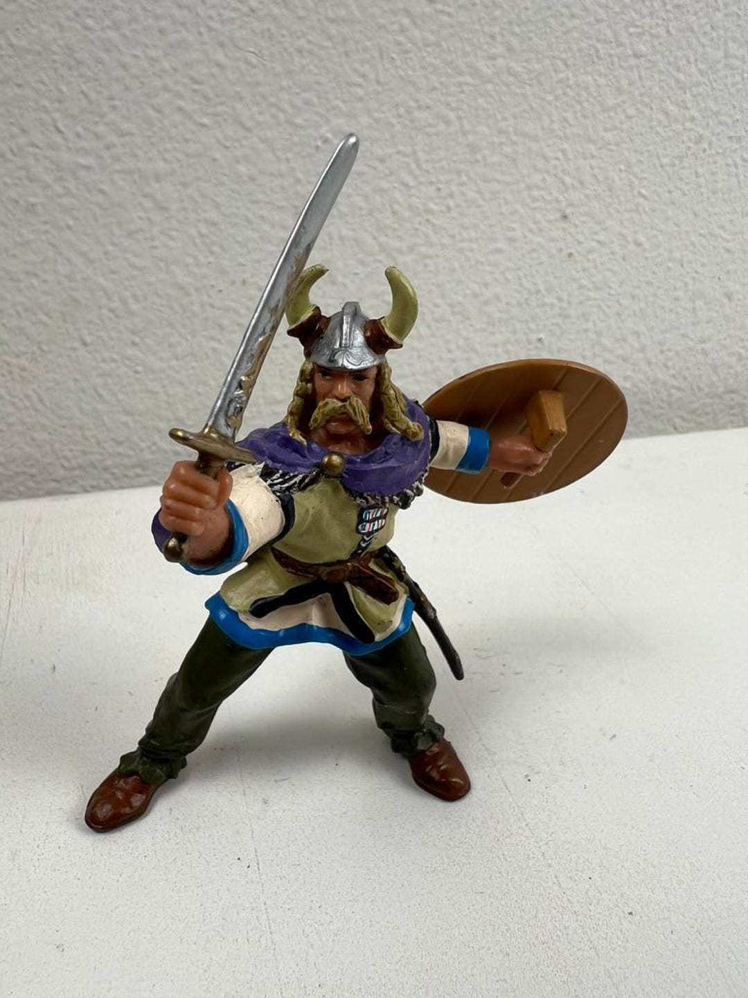 Papo Viking Warrior Figure (2000) • Vintage Collectible Toy • 5-inch ...