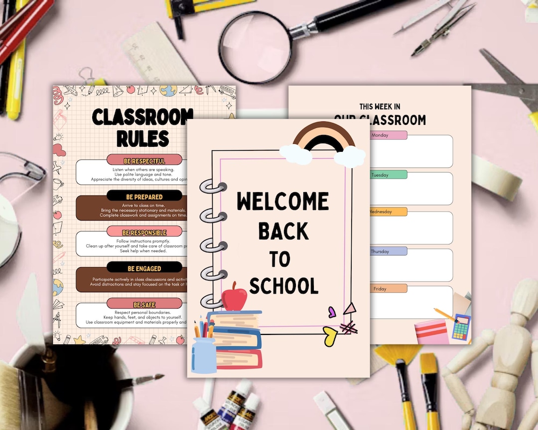 Teacher Planner Printable: Back to School Class Organizer (PDF Download ...