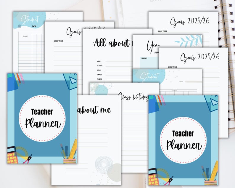 TEACHER PLANNER Printable | 2025-2026 Digital Teacher Binder | Lesson ...