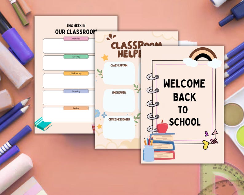 Teacher Planner Printable: Back to School Class Organizer (PDF Download ...