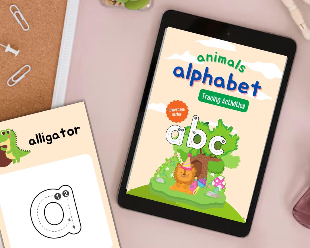 Animals Alphabet Tracing Workbook: Preschool Handwriting Practice (PDF ...