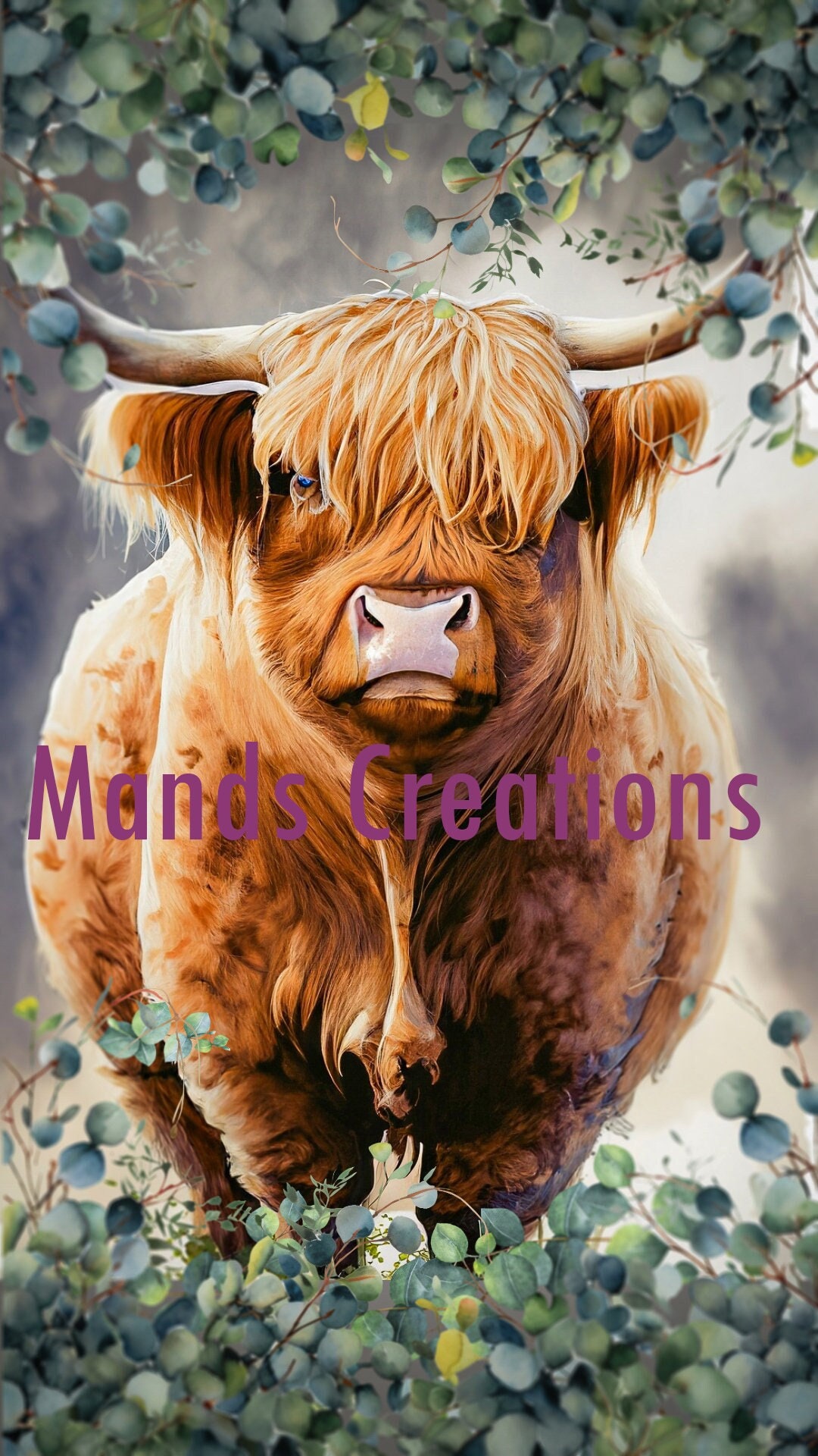 Highland Cow 1080 X 1920 9:16 Ratio - Etsy