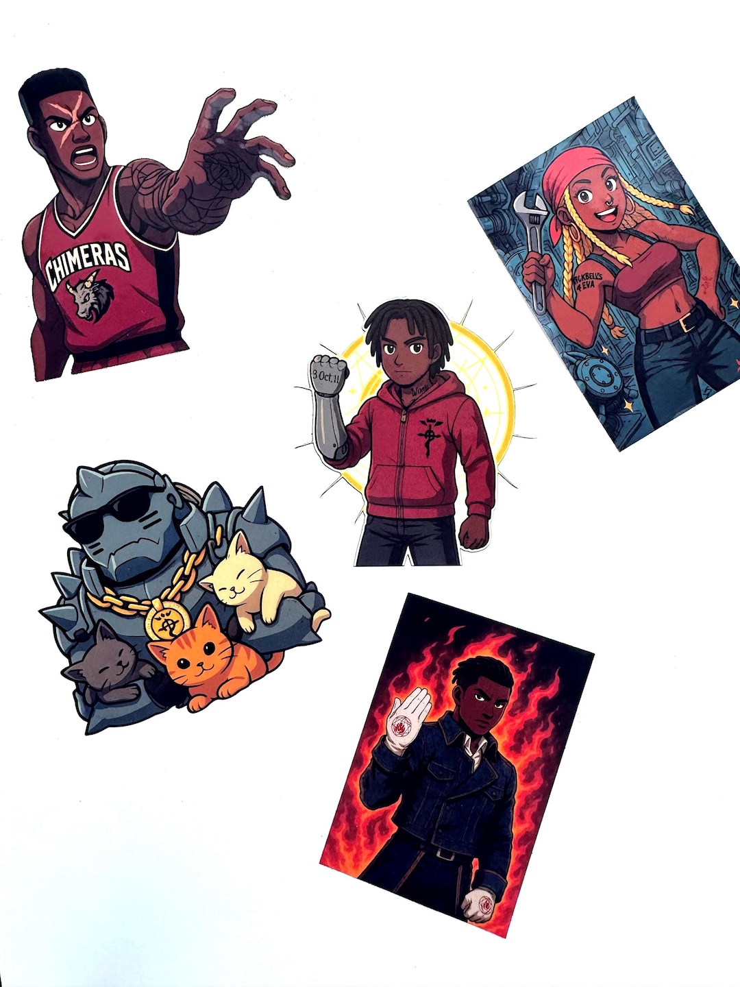 Fullmetal Alchemist Stickers: Black Anime Vinyl Decal Pack - Etsy