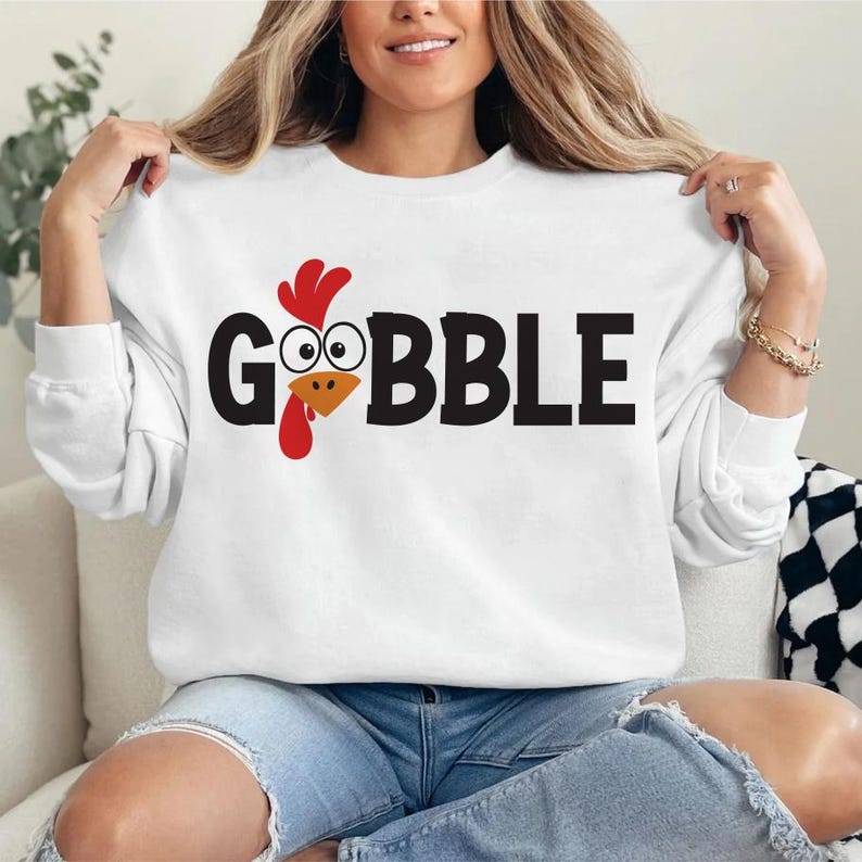 Thanksgiving Svg, Gobble Svg, Turkey Face Svg, Funny Kids Svg, T-shirt ...