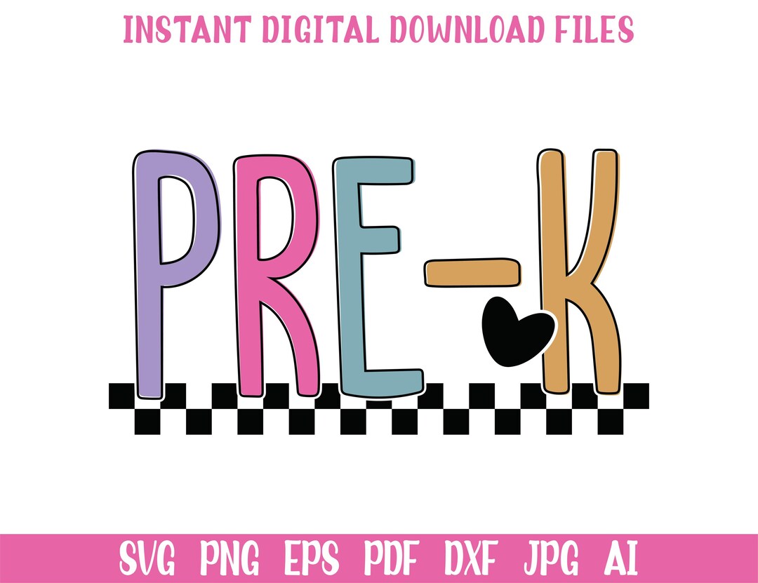 Pre-k Svg, Pre-k Retro Svg Png, Back to School Svg, Teacher Svg, School ...