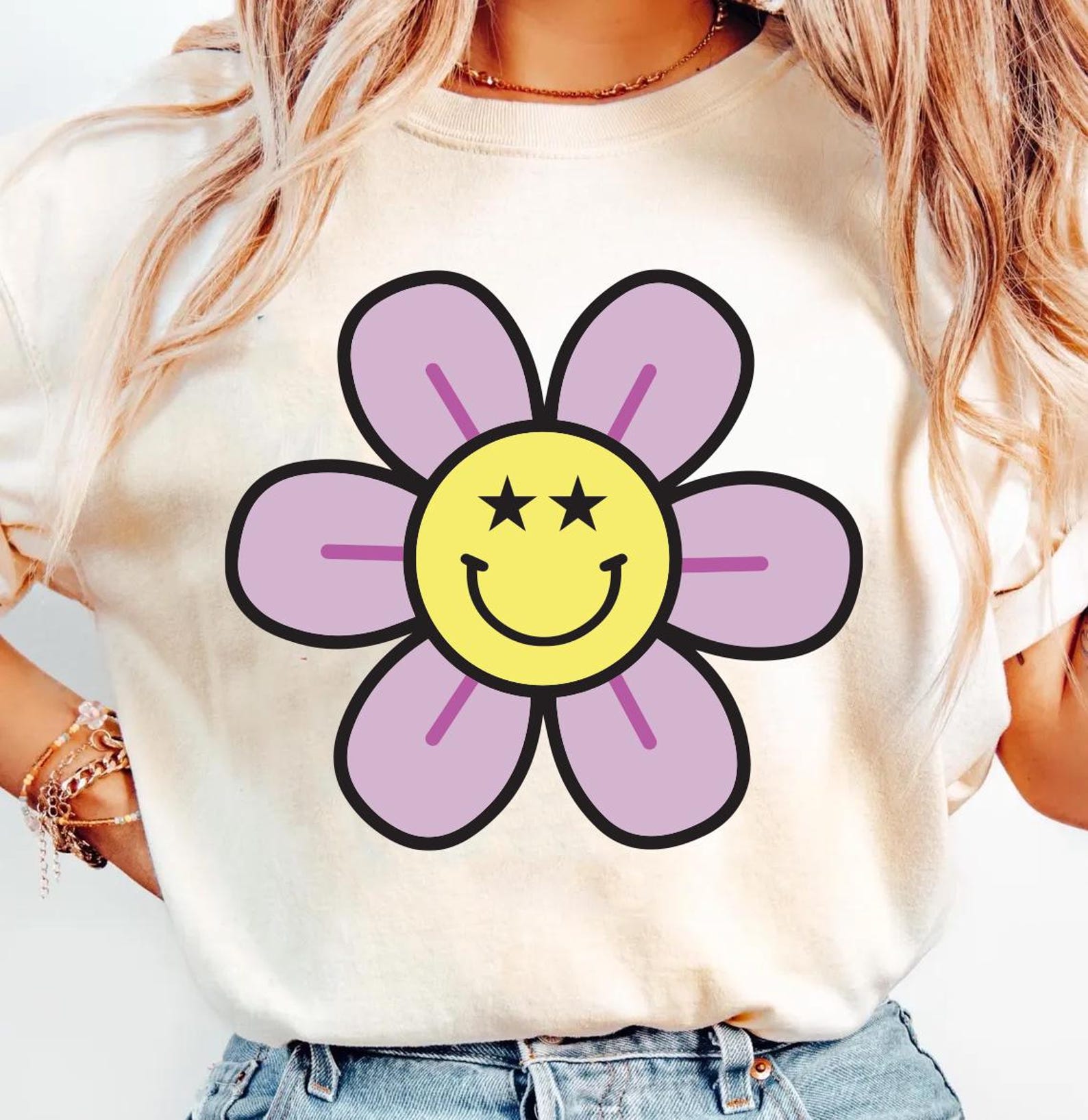 Cute Smiley Face Flower Svg, Happy Face Flower Svg, Smiley Face Png ...
