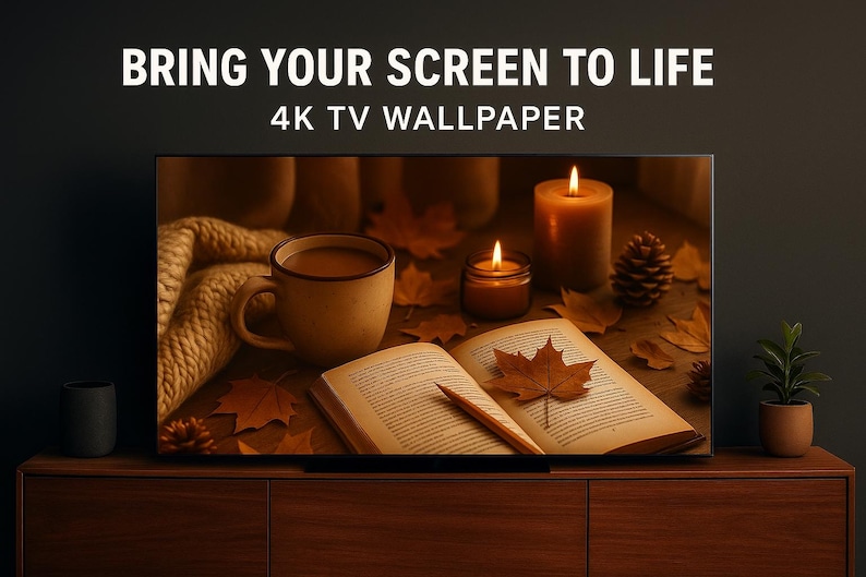 Cozy Autumn Desktop Wallpaper 4K: Hygge Fall Scene (digital Download ...