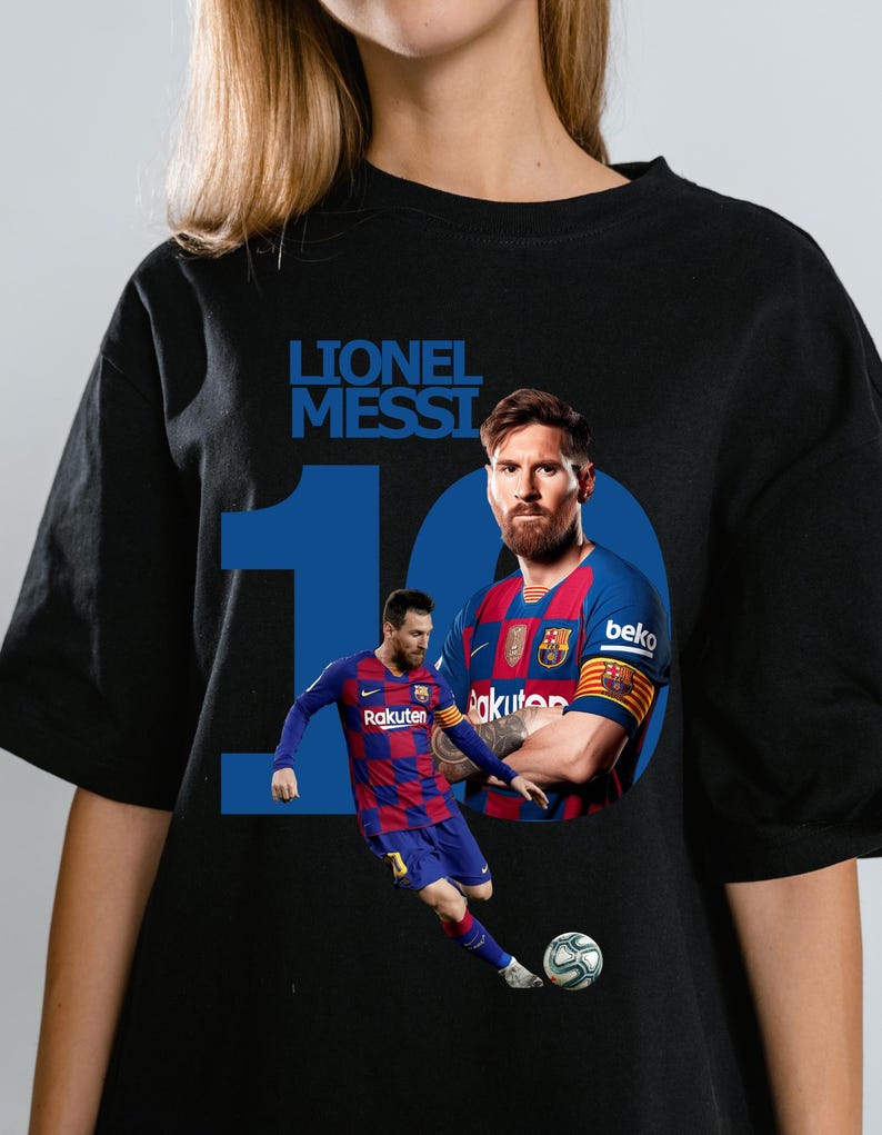 Lionel Messi Soccer Graphic: DTF Transfer Print (PNG Digital Download ...