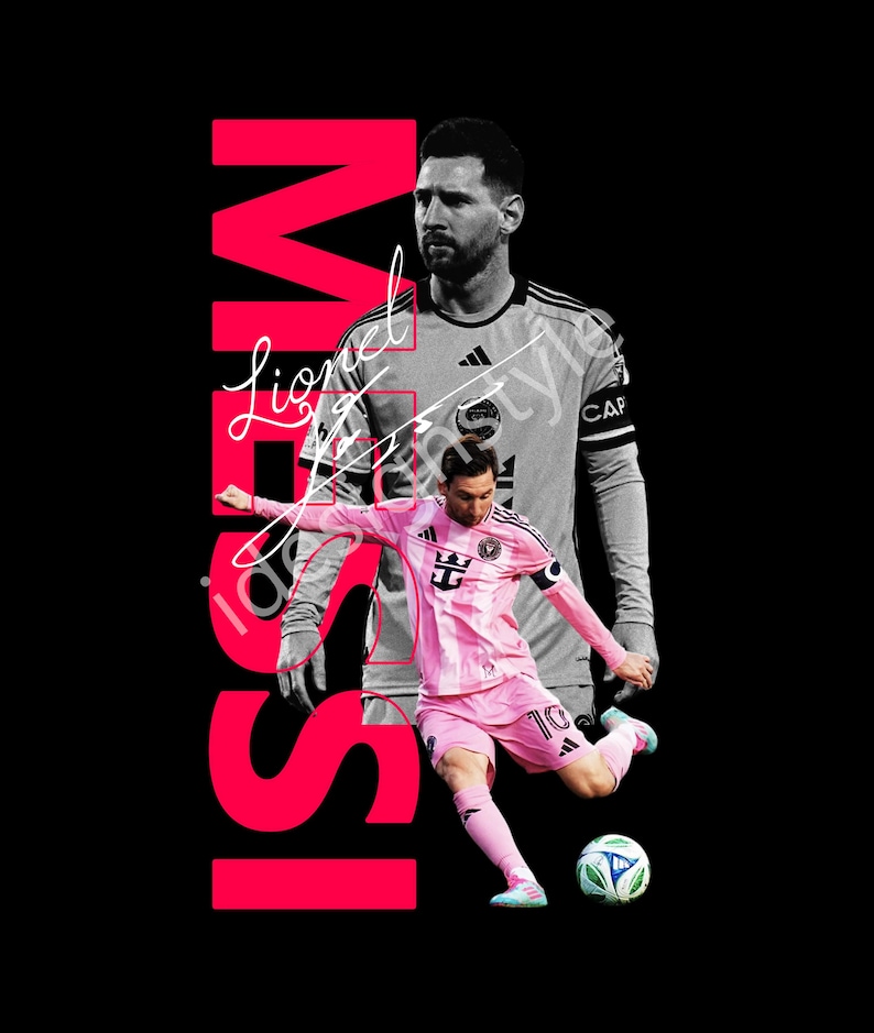 Lionel Messi T-shirt Design: Soccer Graphic (PNG Digital Download) - Etsy