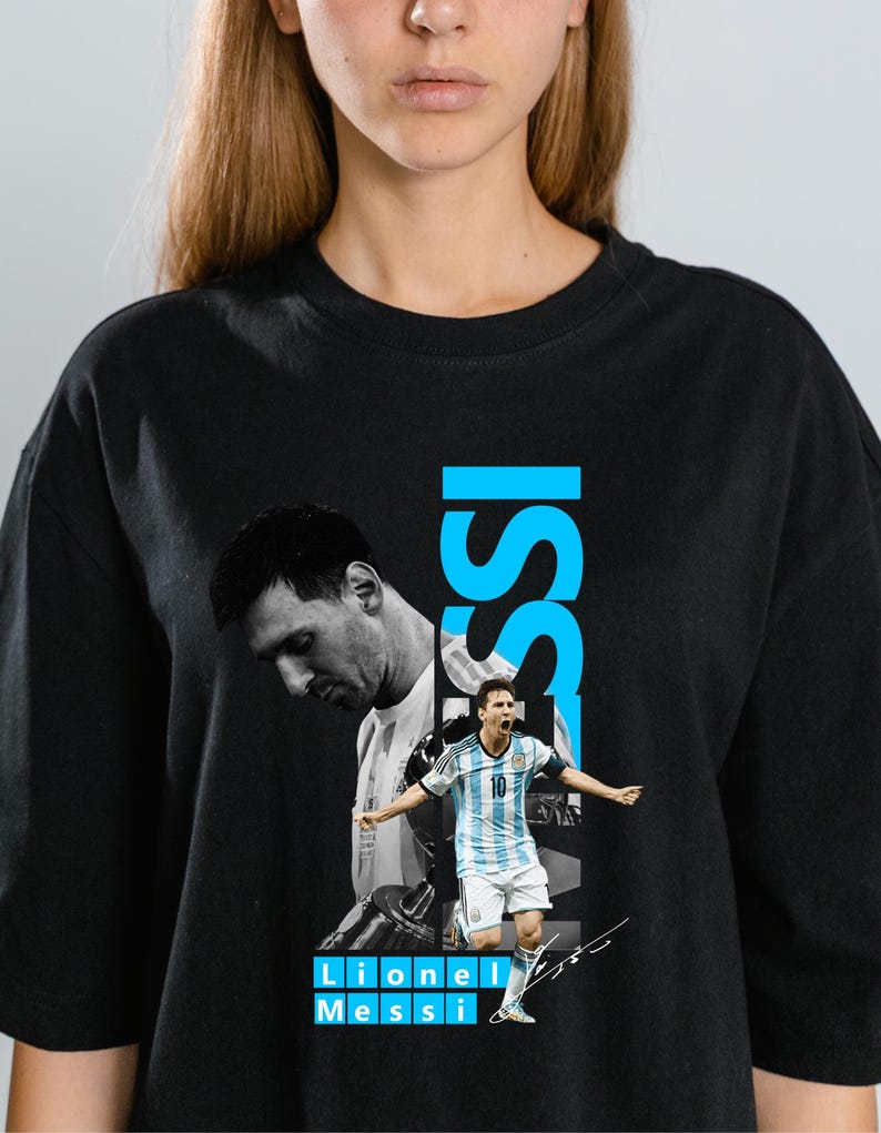 Lionel Messi Soccer Graphic Tee Design: PNG Digital Download - Etsy