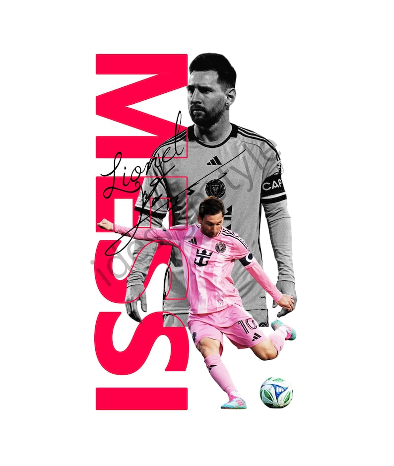 Lionel Messi T-shirt Design: Soccer Graphic (PNG Digital Download) - Etsy