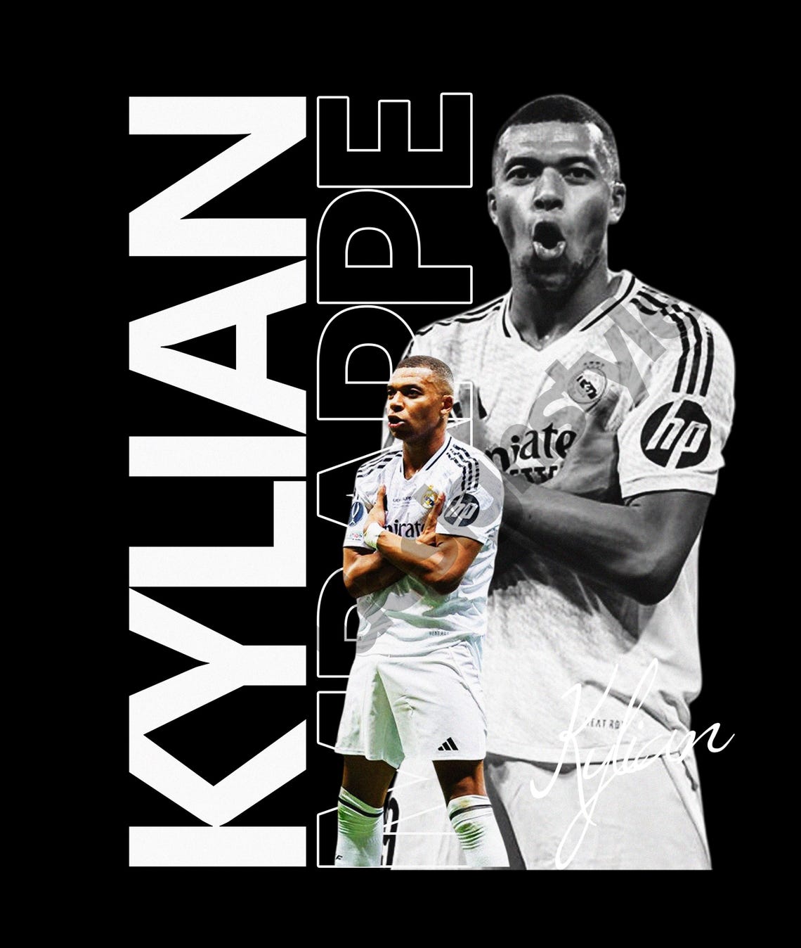 Kylian Mbappe Soccer Graphic: PNG Digital Download for T-shirts - Etsy