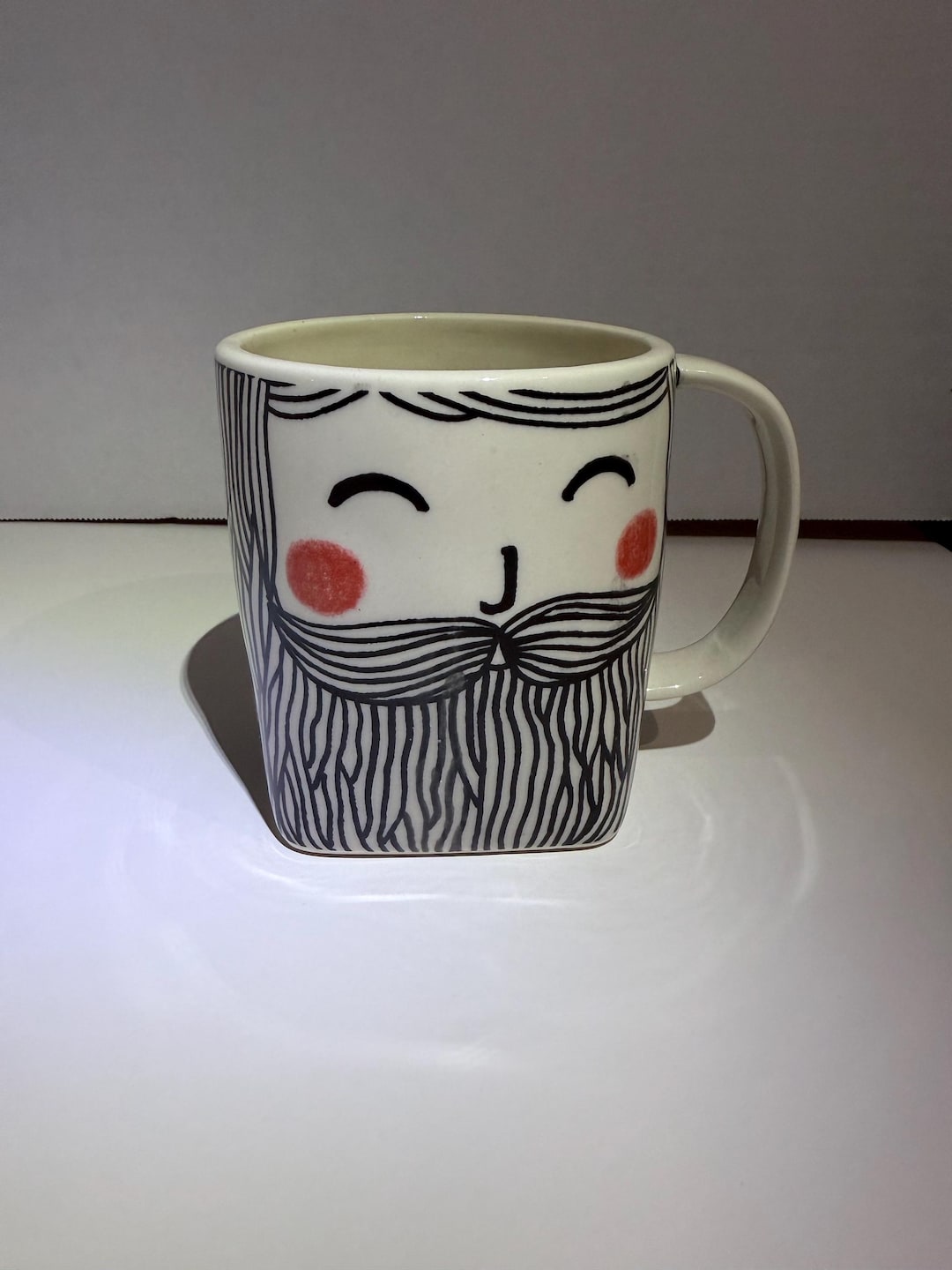 Kristina Saywell Anthropologie Friendly Face Bohemian Bearded Man Mug ...
