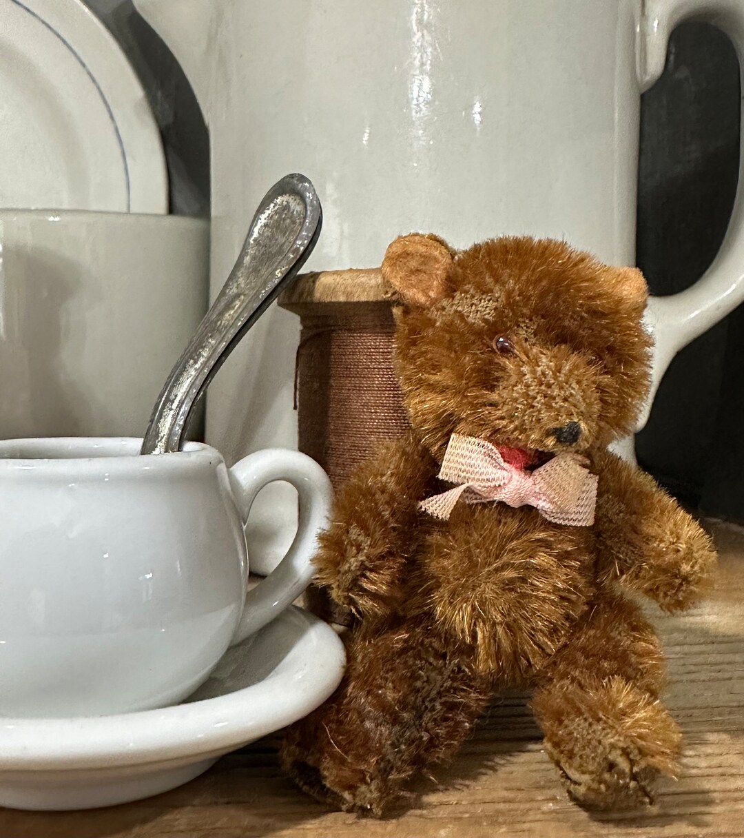 Little Jointed Mohair Bear / Arms and Legs Are Jointed / Sweet Pointed ...