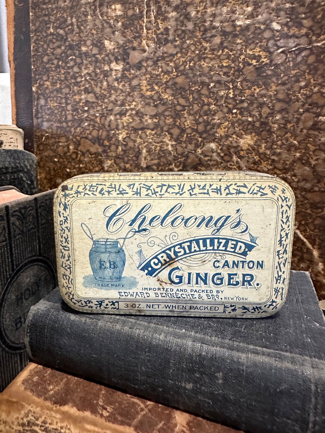 Vintage Cheloong's Ginger Tin / Crystallized Ginger / Vintage Spice Tin ...