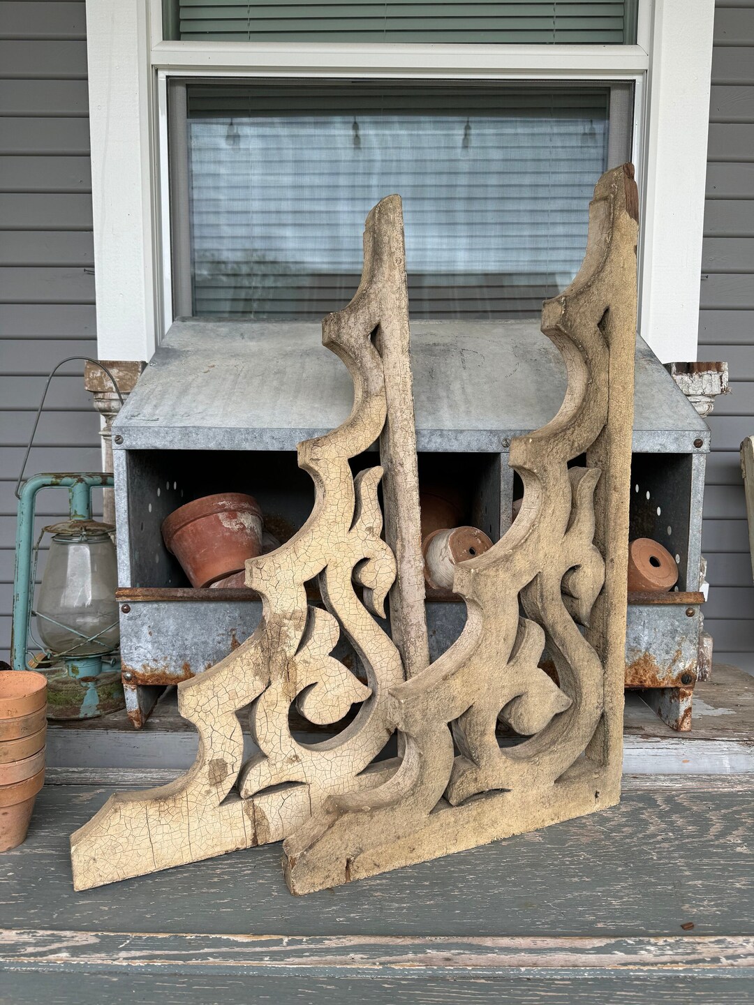 Lovely Old Pair of Large Vintage Corbels / Ornate Vintage Architectural ...