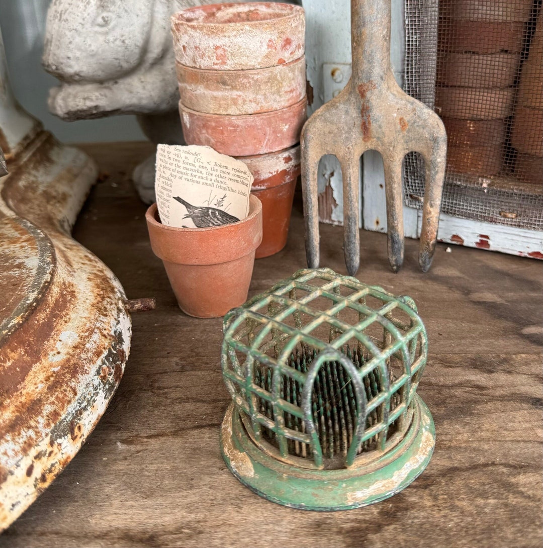 Vintage Flower Frog / Marked VOGUE N0. 32 / Dome Cage With Spikes ...