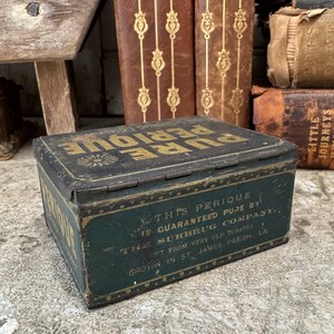 Antique Tobacco Tin / PERIQUE / Cut From the Carrot / Grown in St James ...