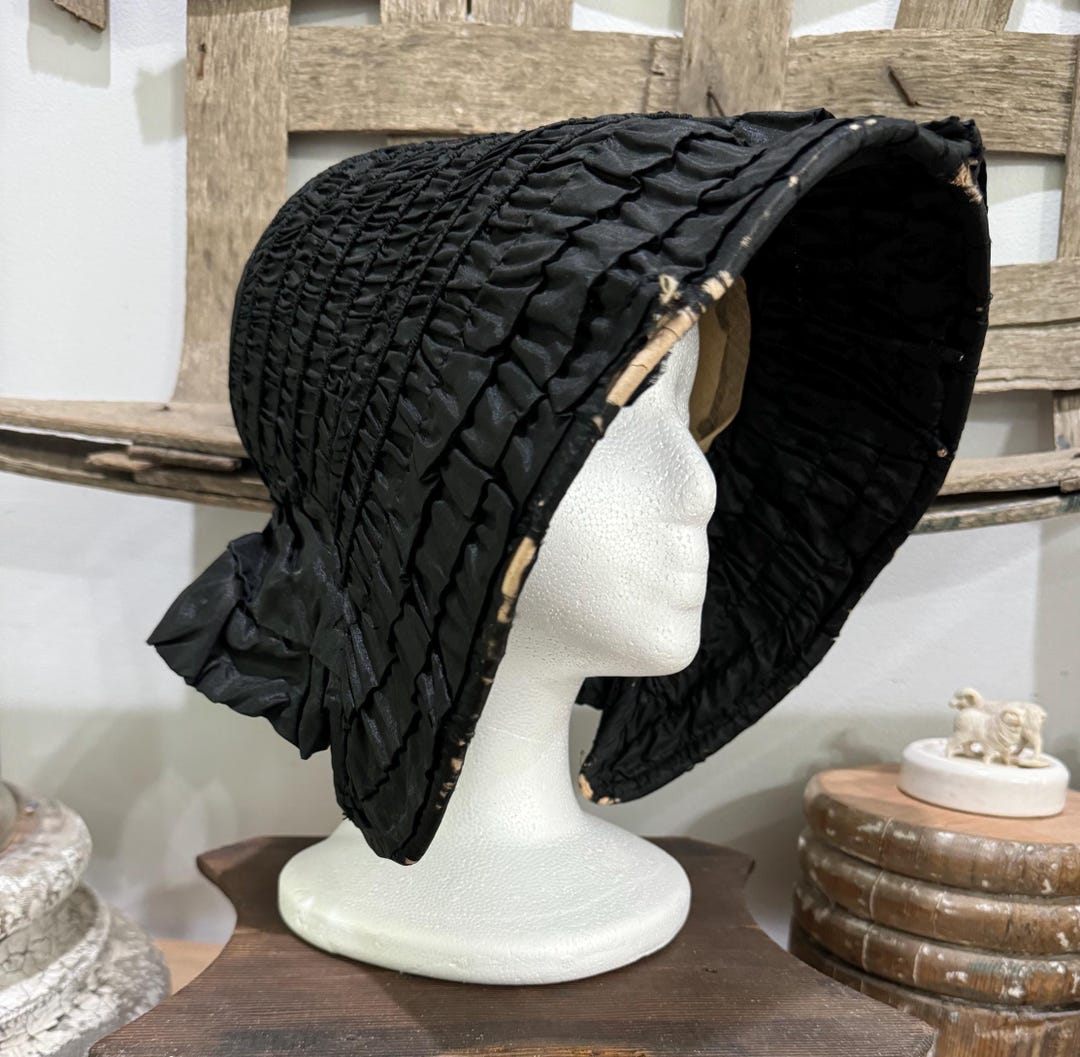 Ladies Vintage Bonnet With Wire Brim / Vintage Hat / Rows and Rows of ...