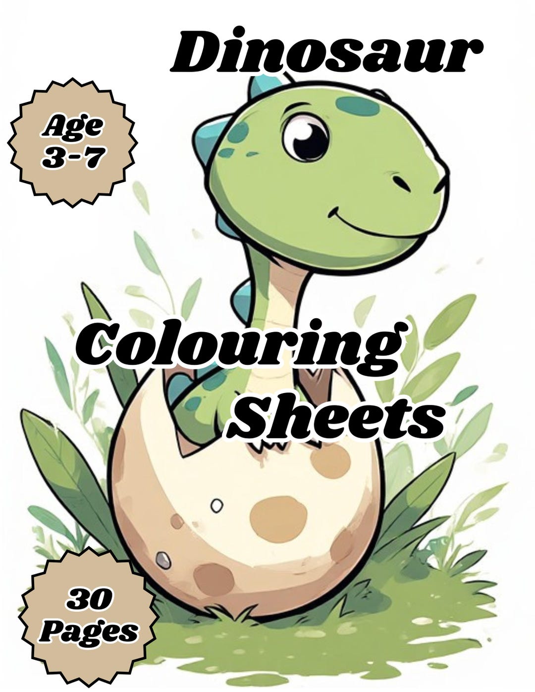 Dinosaur Coloring Sheets for Kids Ages 3–7. ( Digital Download ) - Etsy