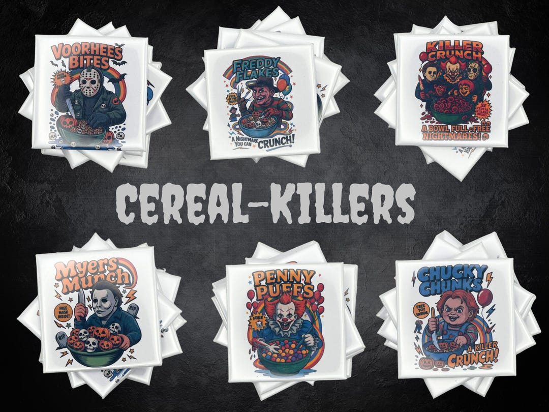 Cereal Killer Magnet Set | Horror Movie Serial Killer Parody Magnets ...
