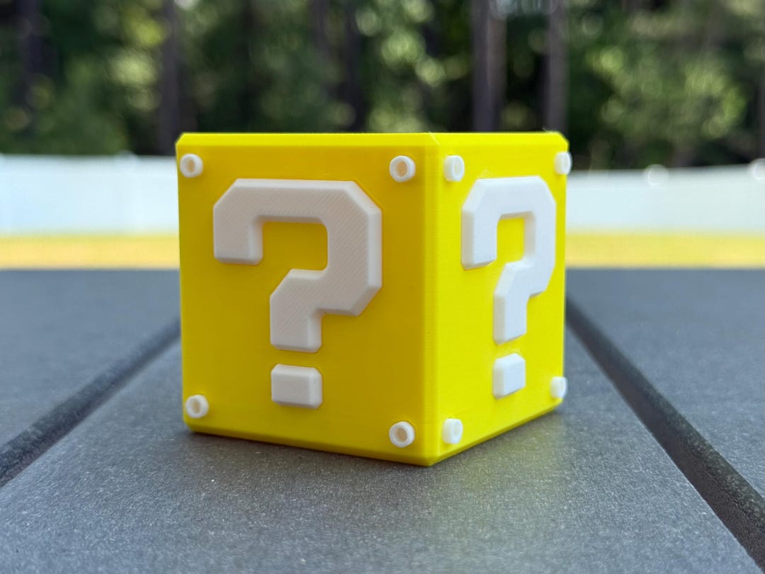 Super Mario Mystery Block - Desk Art, Gamer Decor, Retro Collectable ...