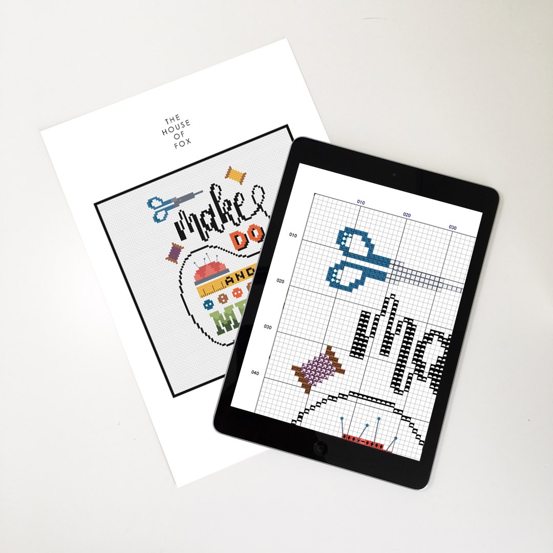 Make Do and Mend PDF Download Cross Stitch Pattern - Etsy Sweden