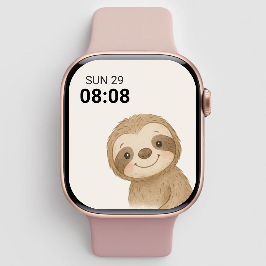 Cute Animal Watch Face Bundle – Kawaii Digital Wallpaper for Apple ...