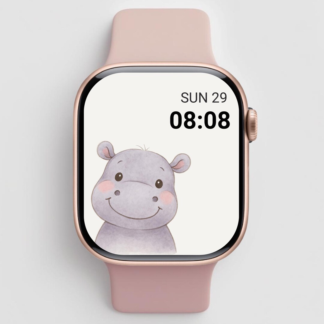 Cute Animal Watch Face Bundle – Kawaii Digital Wallpaper for Apple ...