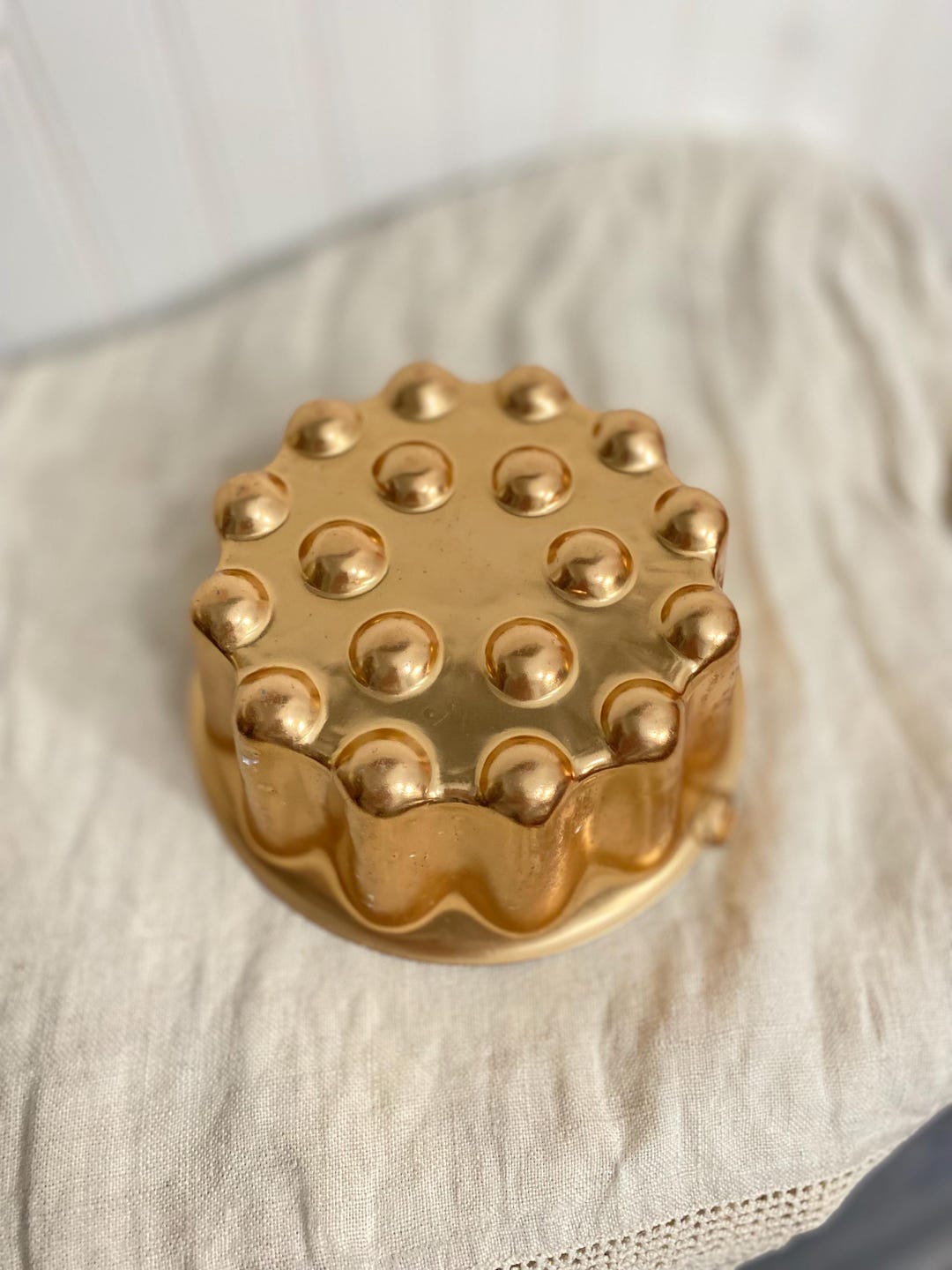 Copper Jello Mold, Round With Polka Dots - Etsy