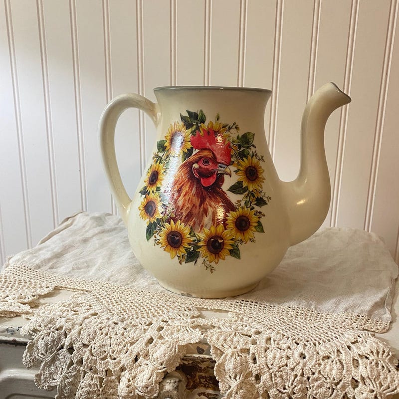 Sunflower Ceramic Teapot - Etsy