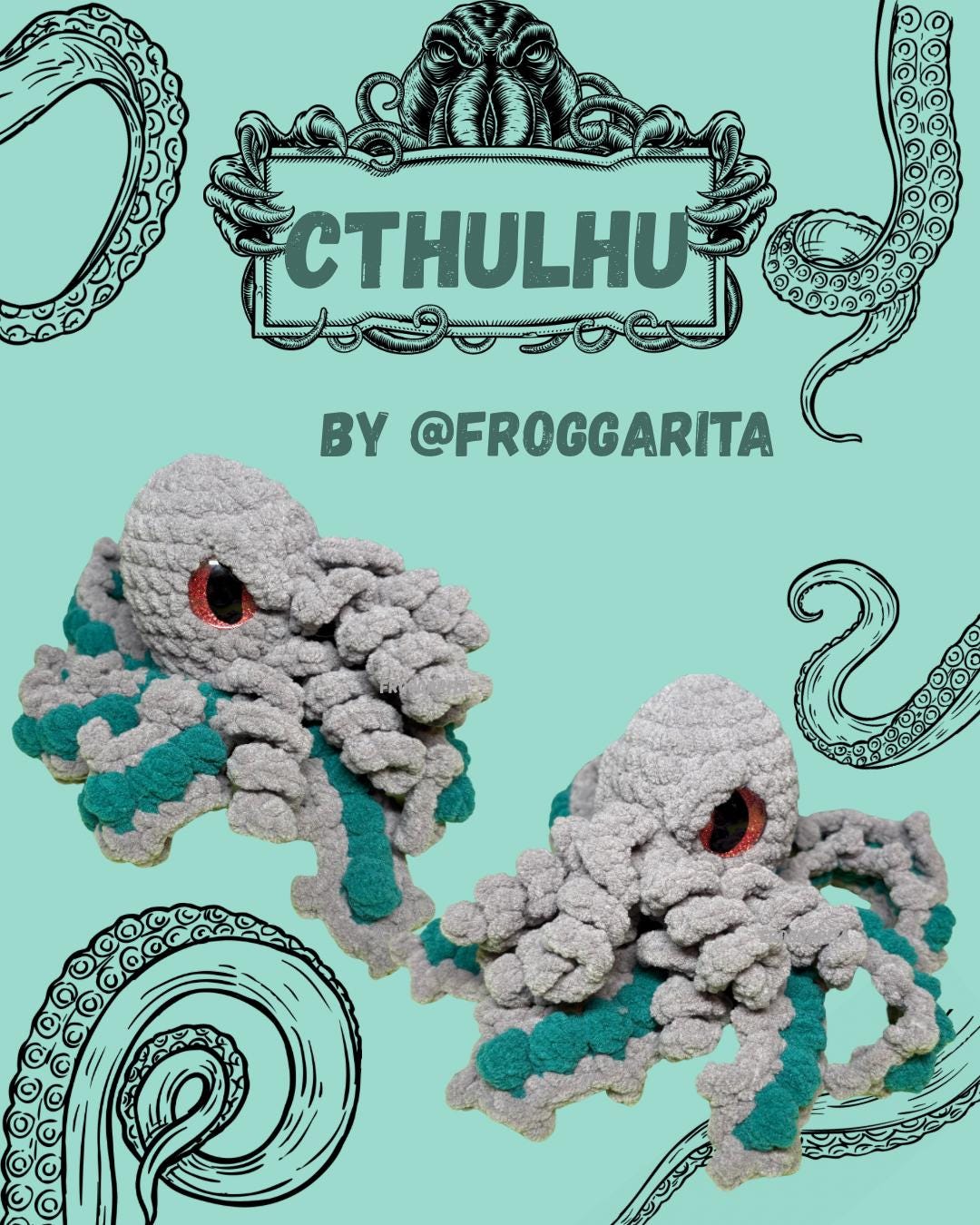 Mr Loban the Cthulhu Cryptid Digital Download Crochet Pattern Horror ...