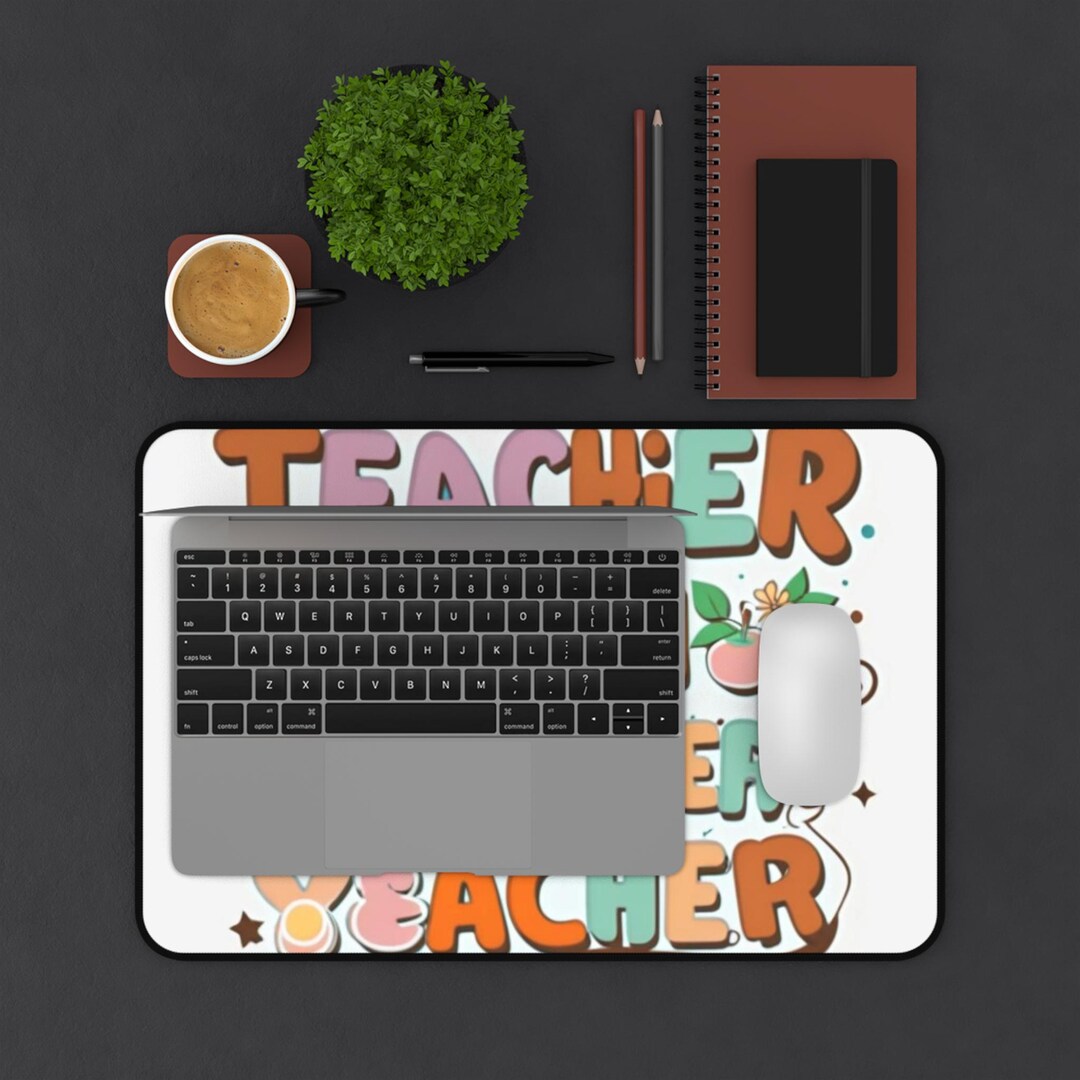 Teacher School Desk Mat, Educator Office Decor Gift, Classroom Table ...