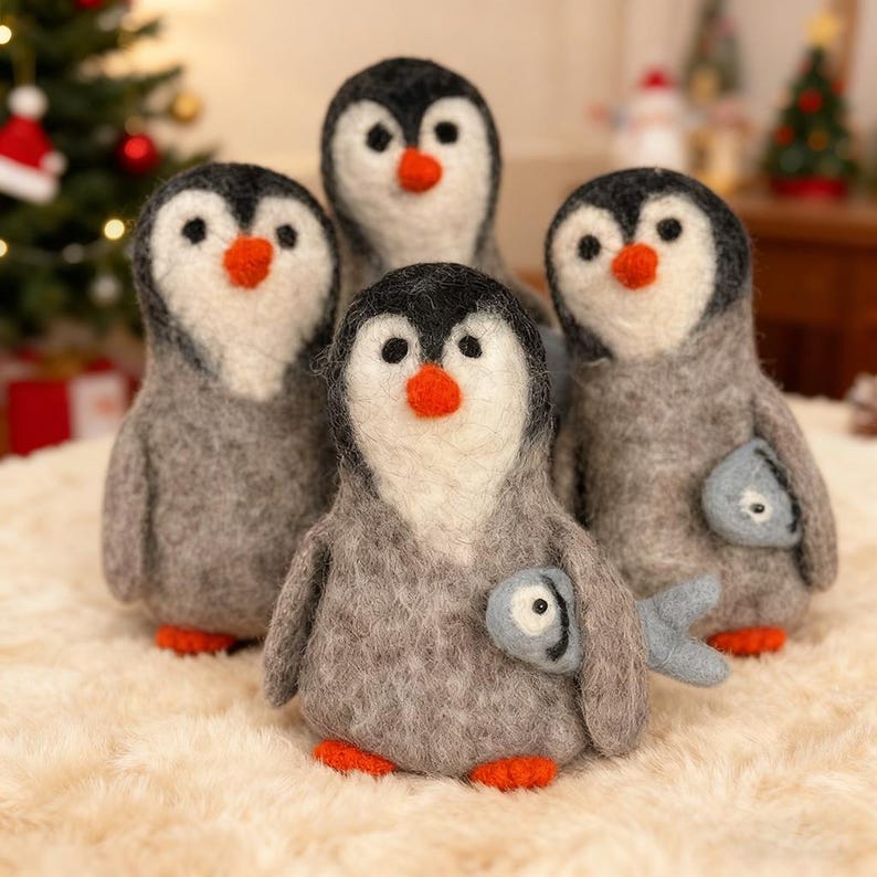 Handmade Wool Felt Penguin Ornament – Holiday Decor, Pet Lover Gift - Etsy