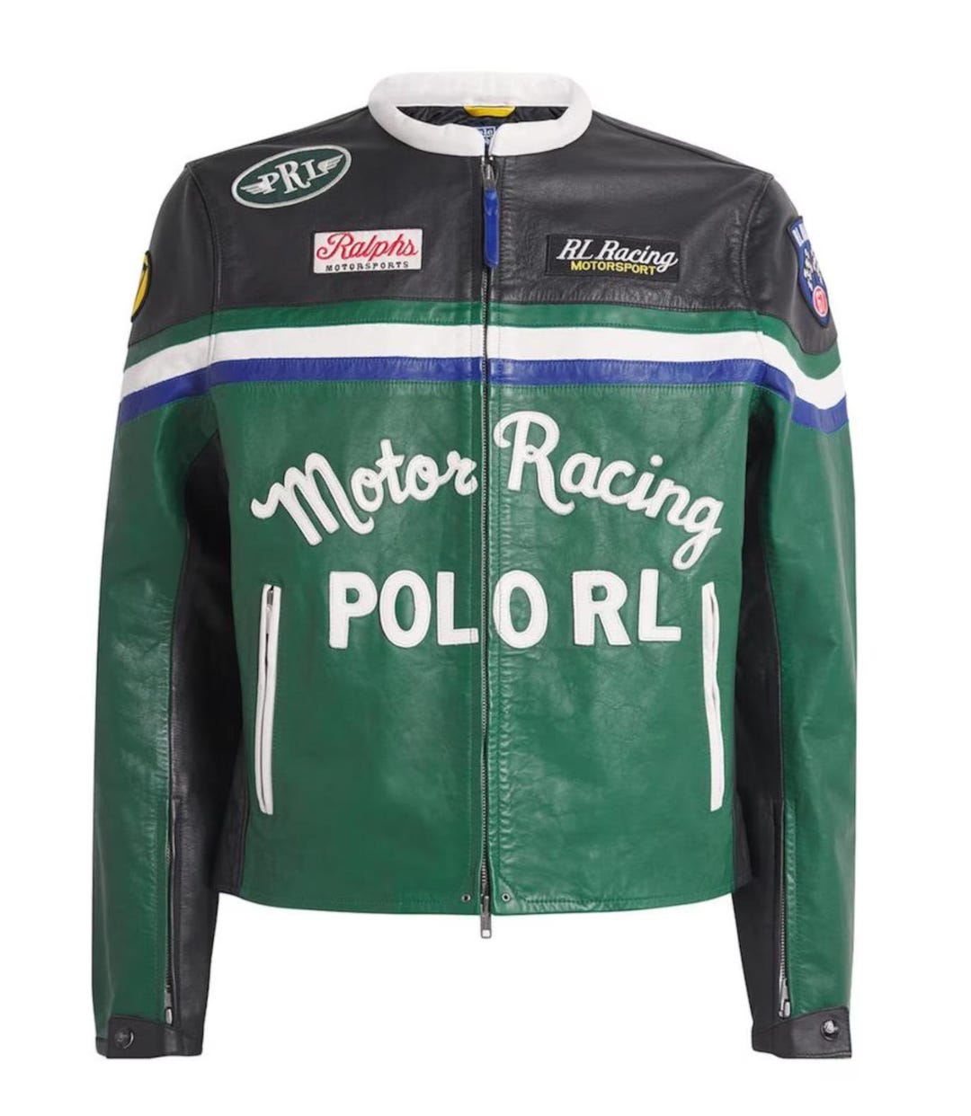 Vintage Leather Racing Jacket: Polo RL Motorsport Biker Style Rider ...