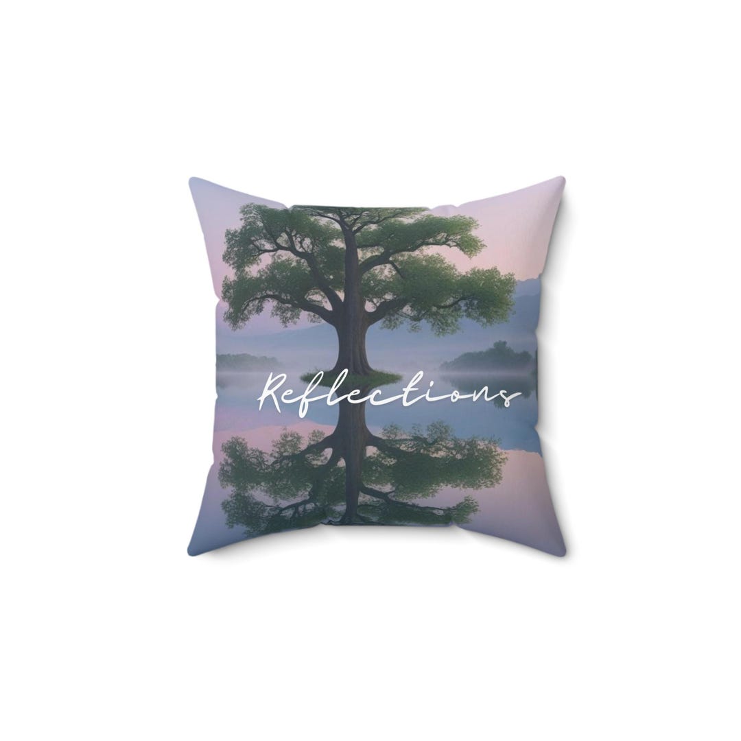 Reflective Tree Art Pillow, Home Decor Cushion, Inspirational Gift ...