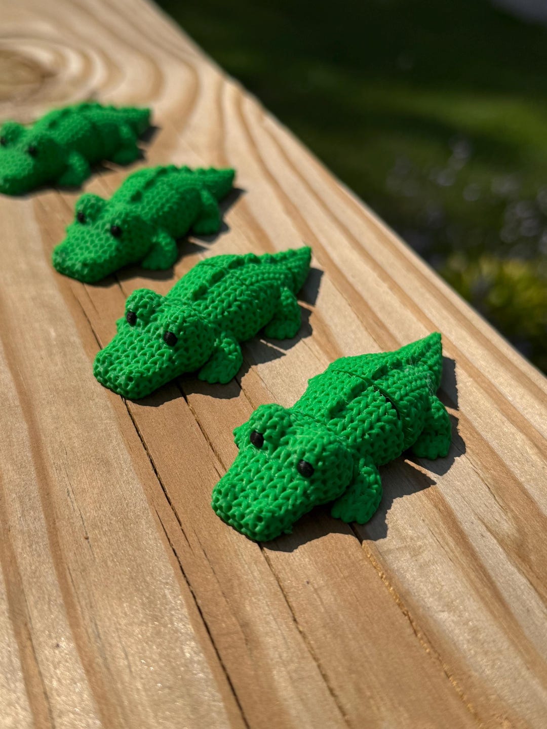 3D Printed Knitted Articulating Crocodile Fidget Animal - Etsy