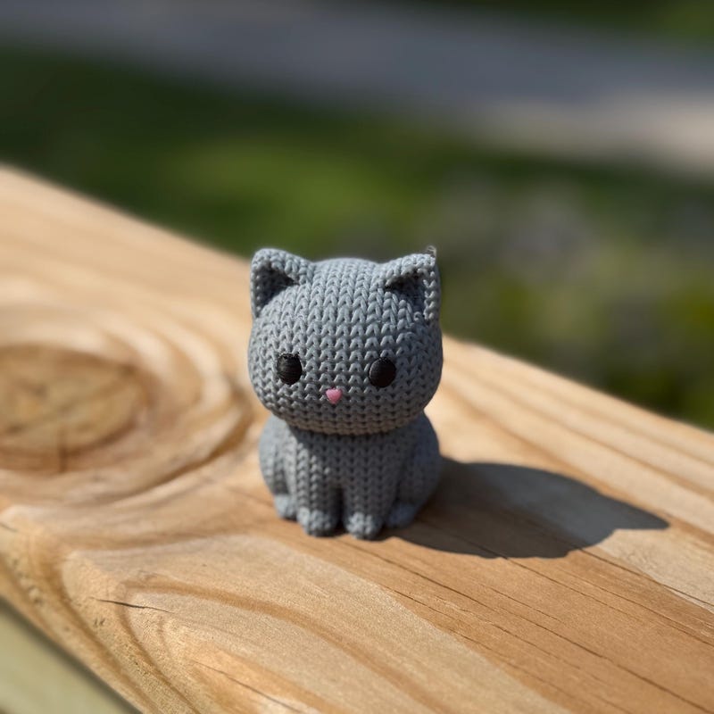 Knitted Cat 3d Print - Etsy